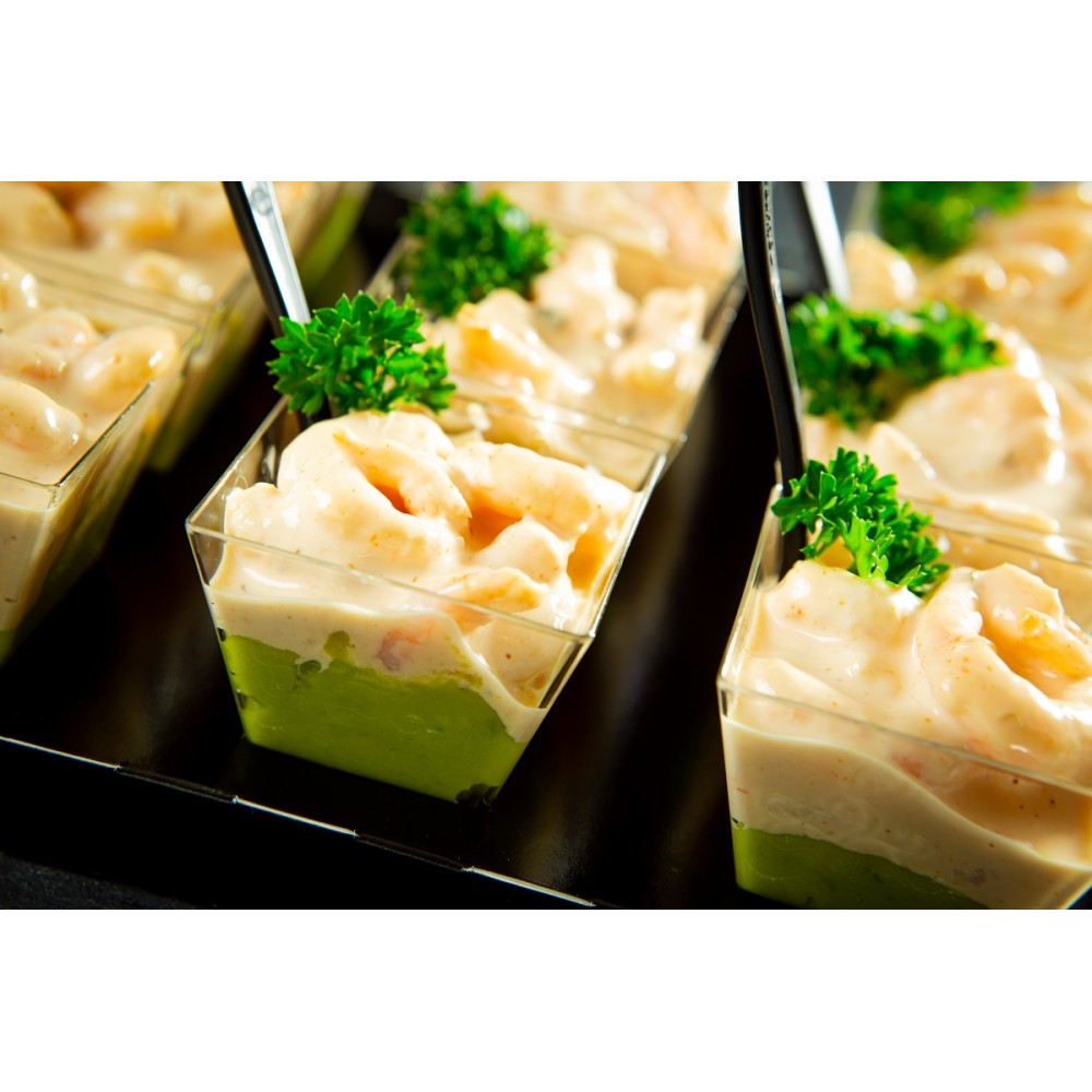 edler Fingerfood - Crevettencocktail auf Avocadomousse - Creabeck Sins